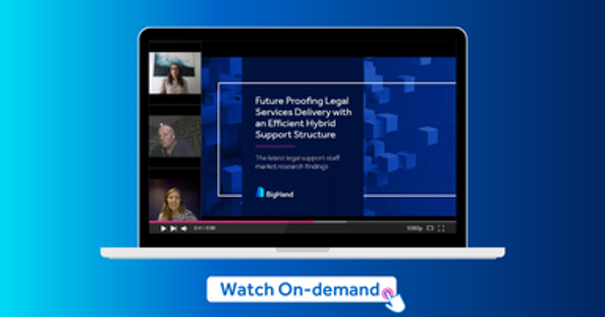 Webinar: Report Review and Findings - Future Proofing Legal Services Delivery with an Efficient ...