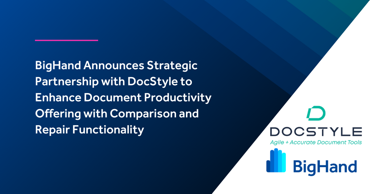 DocStyle partners with BigHand