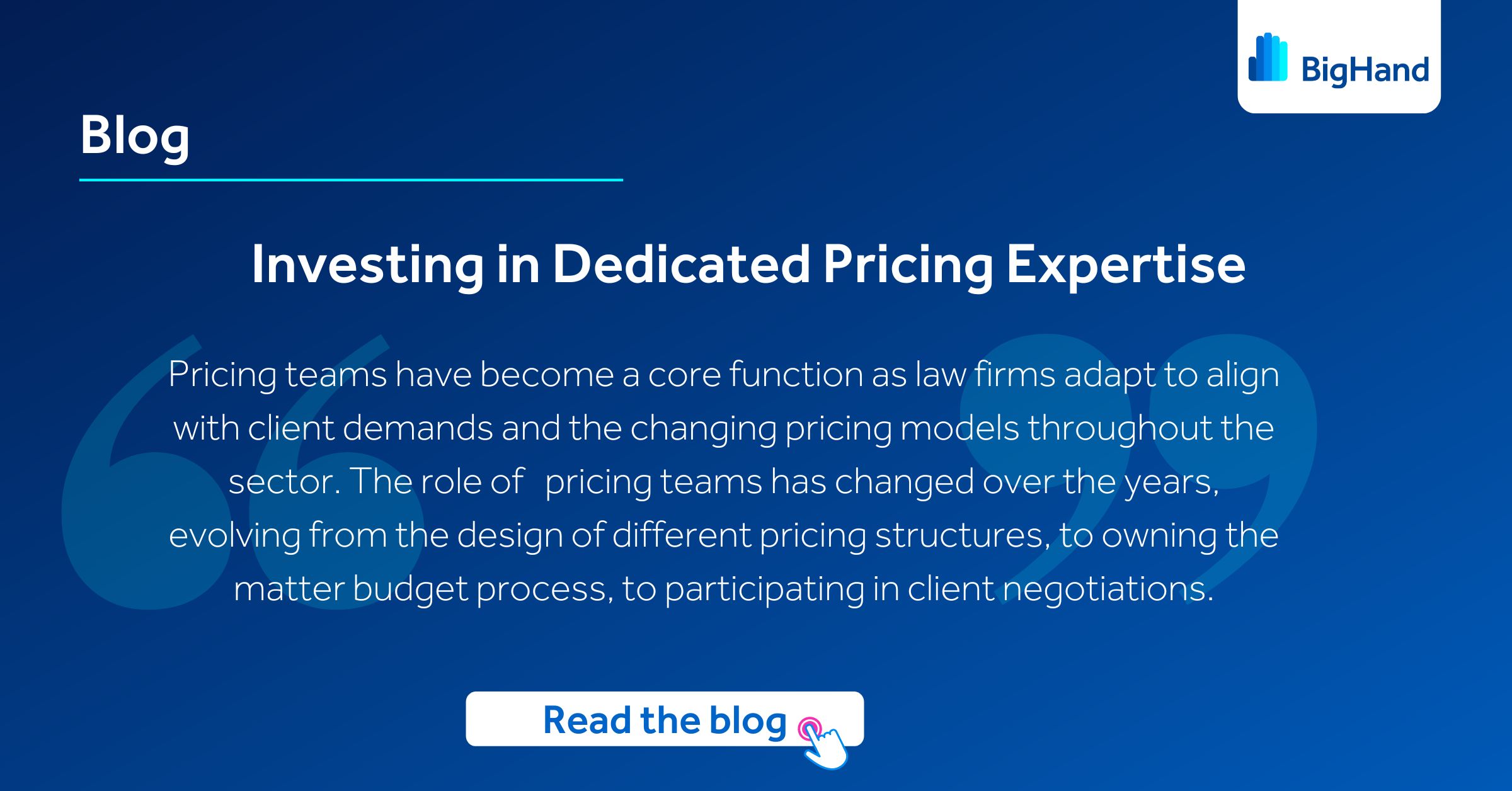 Investing in Dedicated Pricing Expertise