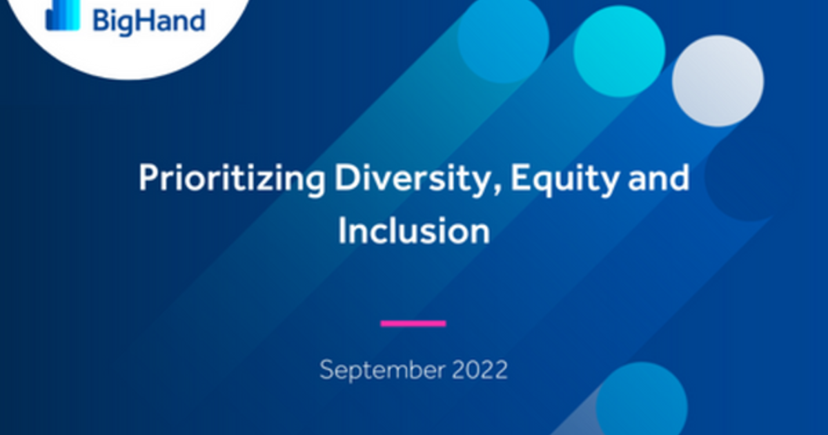 Webinar: Prioritizing Diversity, Equity and Inclusion Webinar: Prioritizing Diversity, Equity and Inclusion