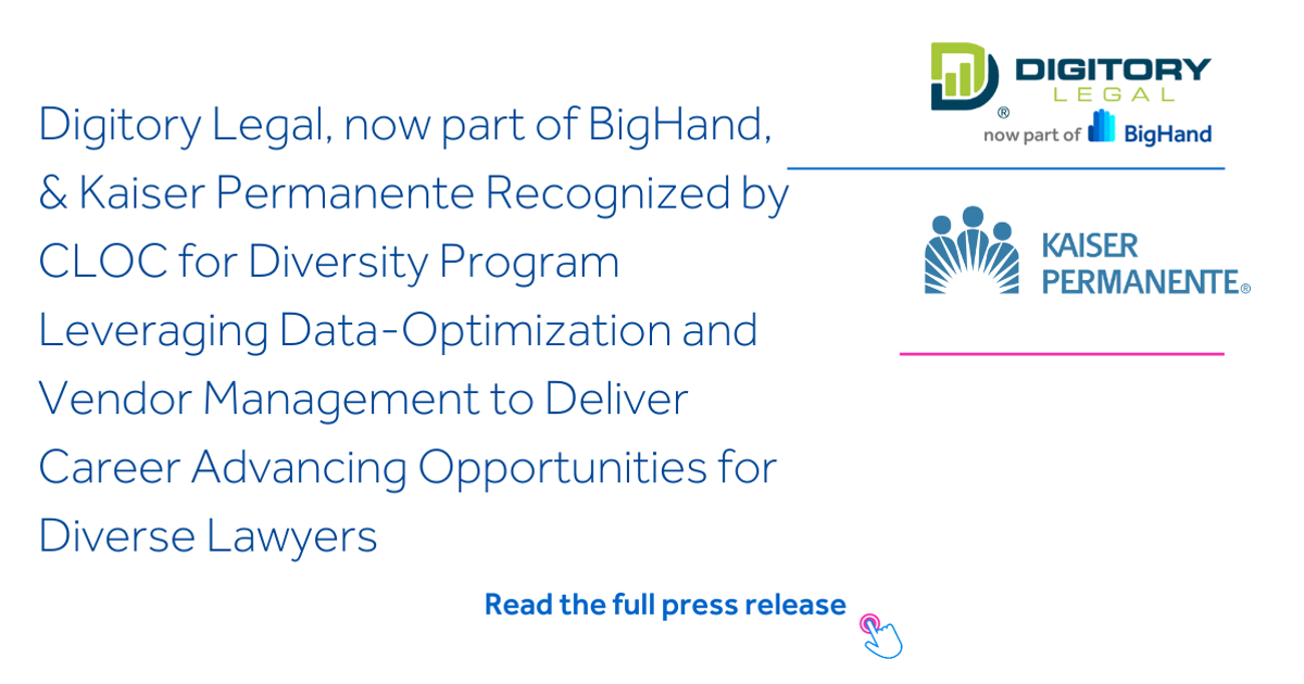 Digitory and Kaiser Permanente Recognized by CLOC for Diversity Program Leveraging Data ...