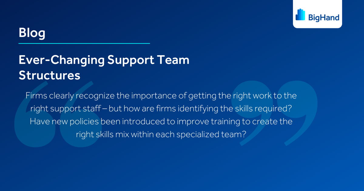 Ever-Changing Support Team Structures
