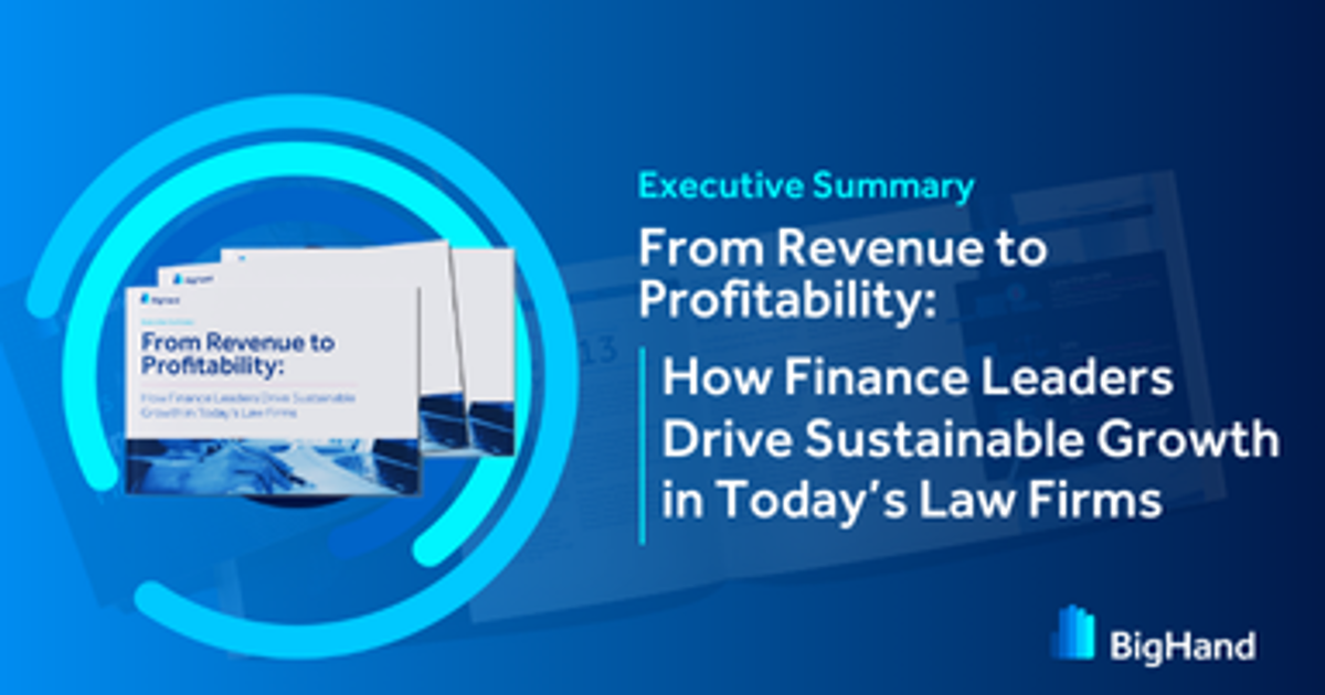 Executive Summary: From Revenue to Profitability: How Finance Leaders ...