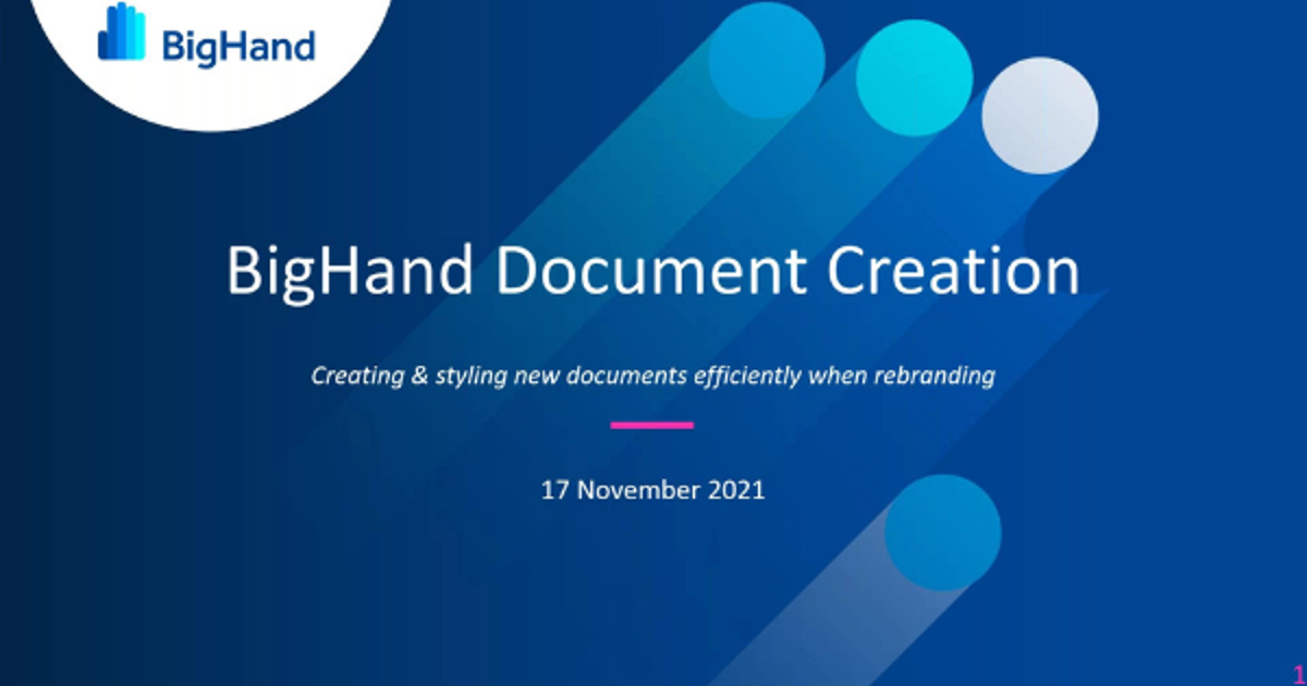 Webinar: How to Create New Documents Quickly and Efficiently When ...