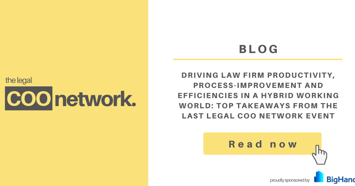 Driving law firm productivity, process-improvement and efficiencies in ...