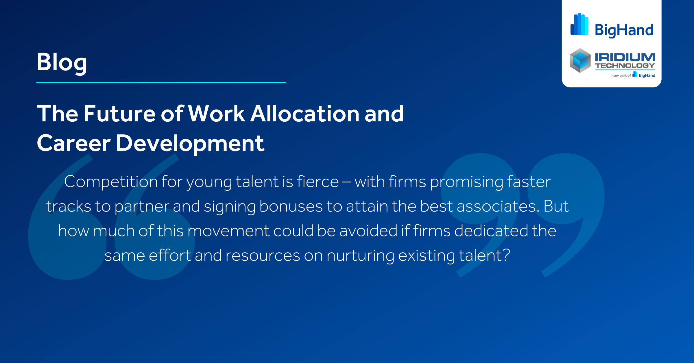The Future of Work Allocation and Career Development