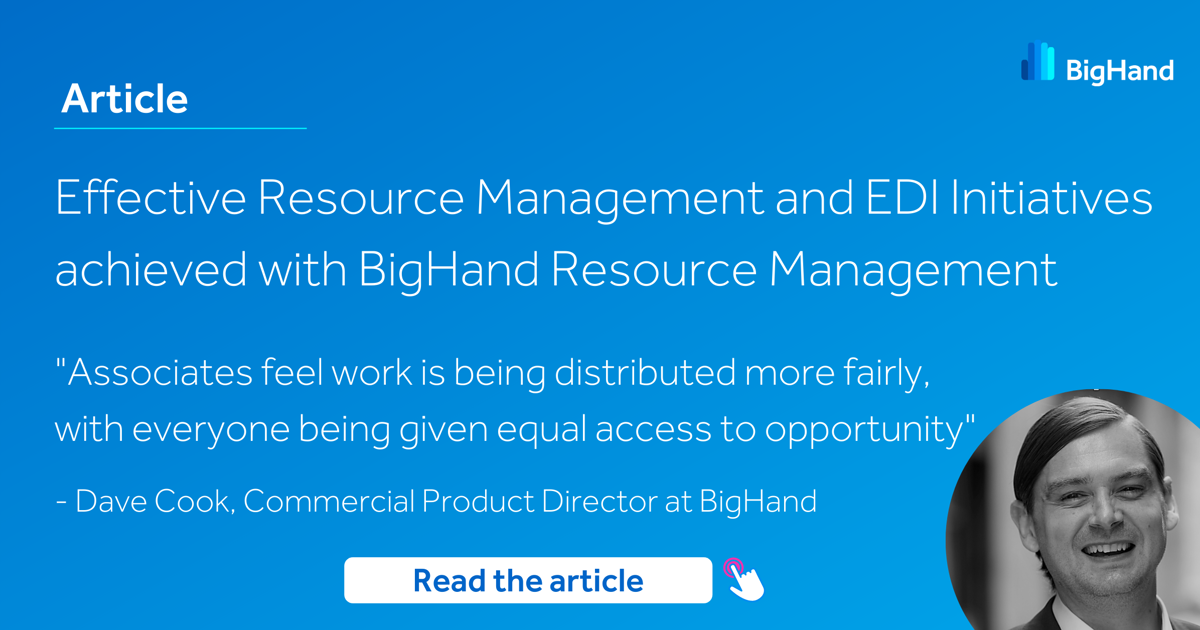 Effective Resource Management and EDI Initiatives Achieved with BigHand ...