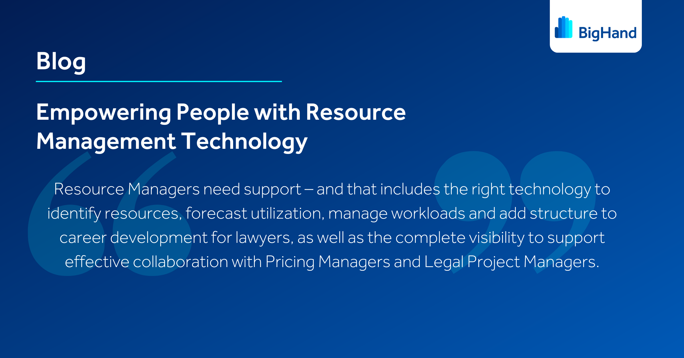 Empowering People with Resource Management Technology