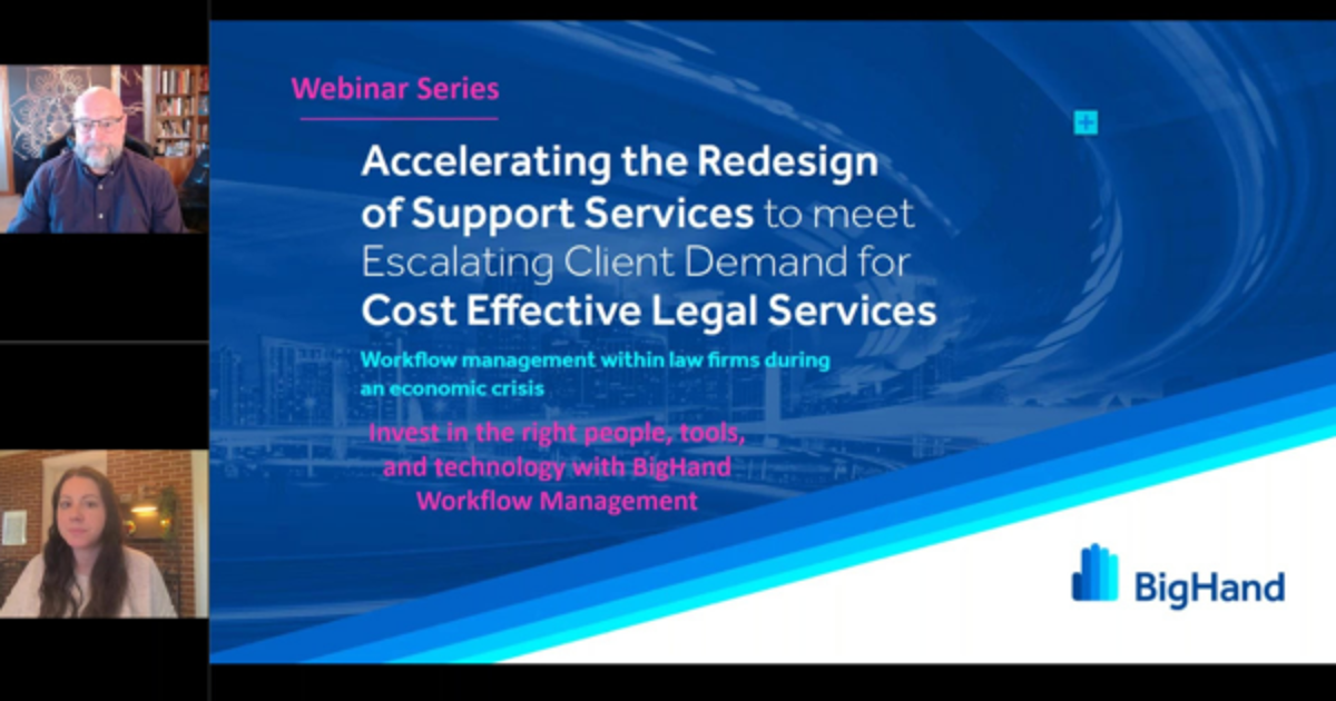 Webinar: Invest in the right people, tools, and technology with BigHand ...