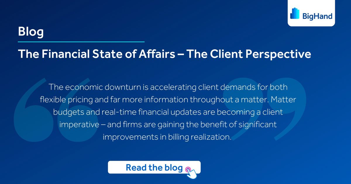 The Financial State of Affairs – The Client Perspective