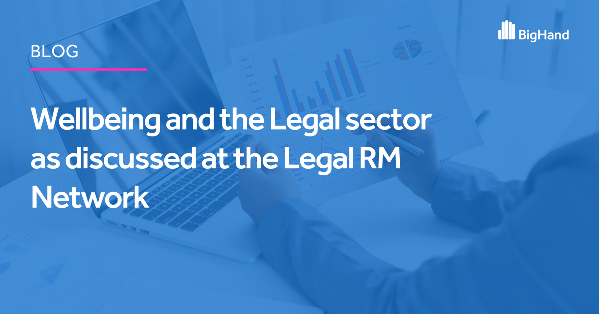 Wellbeing and the Legal sector as discussed at the Legal RM Network
