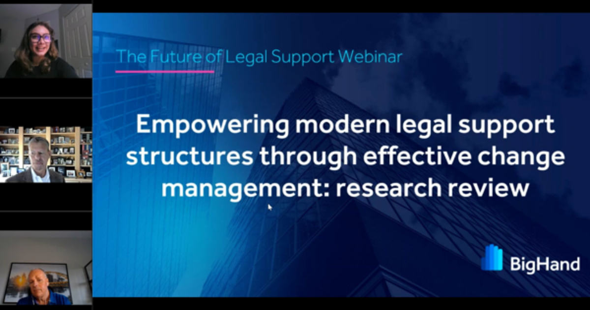 Webinar: Empowering Legal Support Structures